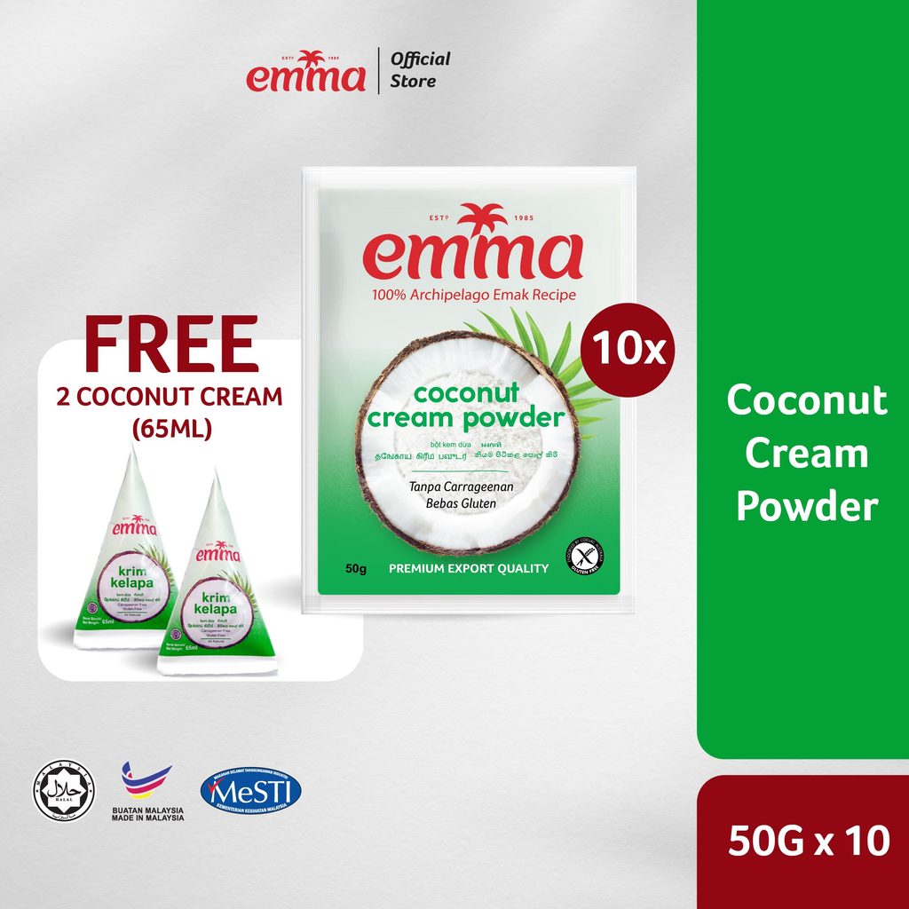 (50g x 10) Emma Serbuk Krim Kelapa / Coconut Cream Powder Emma 50gm ...