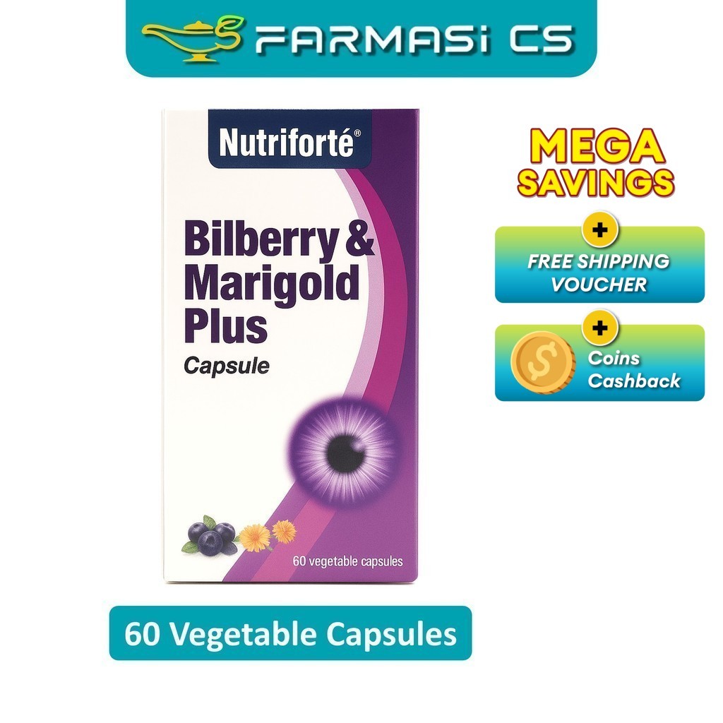 Nutriforte Bilberry & Marigold Plus 60 Vegetable Capsules EXP:07/2027 ...