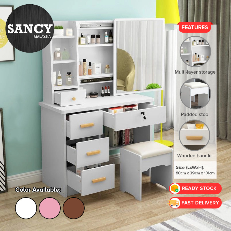 SANCY Dressing Table Small Simple Modern Makeup Table Economical Multi ...