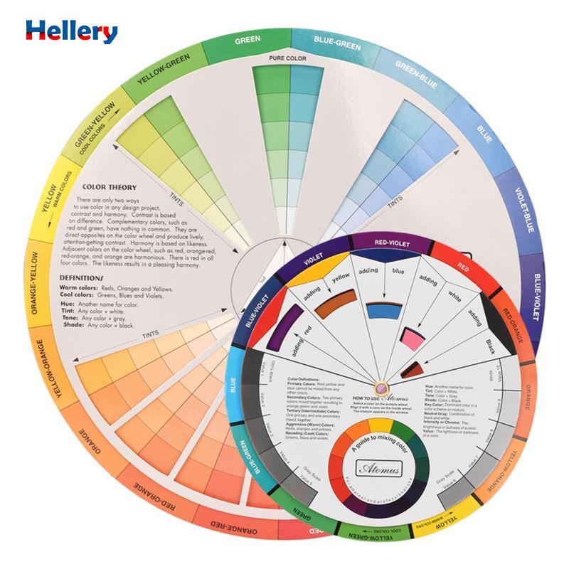 Hellery Double Sided Color Mixing Blending Guide Board for Eyebrow ...