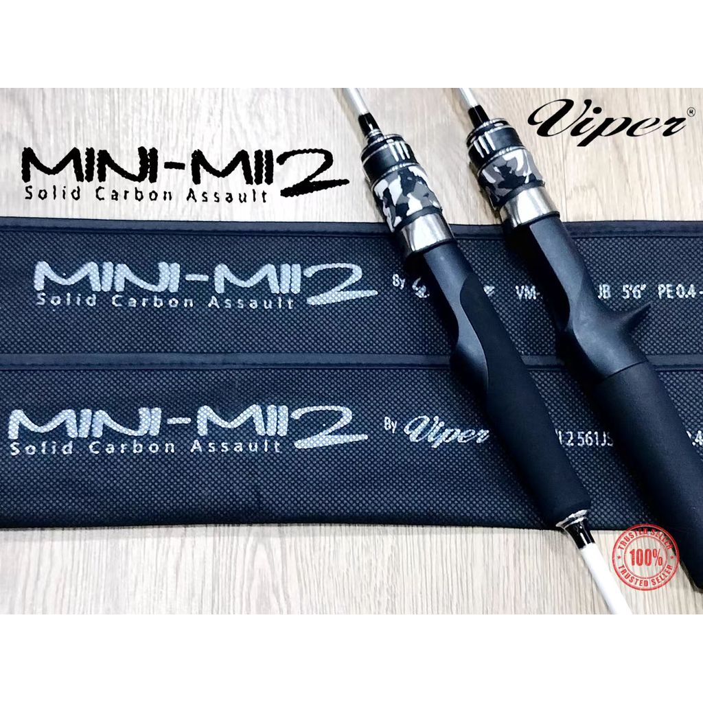 ⭐VIPER MINI-MII 2 SOLID CARBON ASSAULT SPINNING / BAITCASTING (BC ...