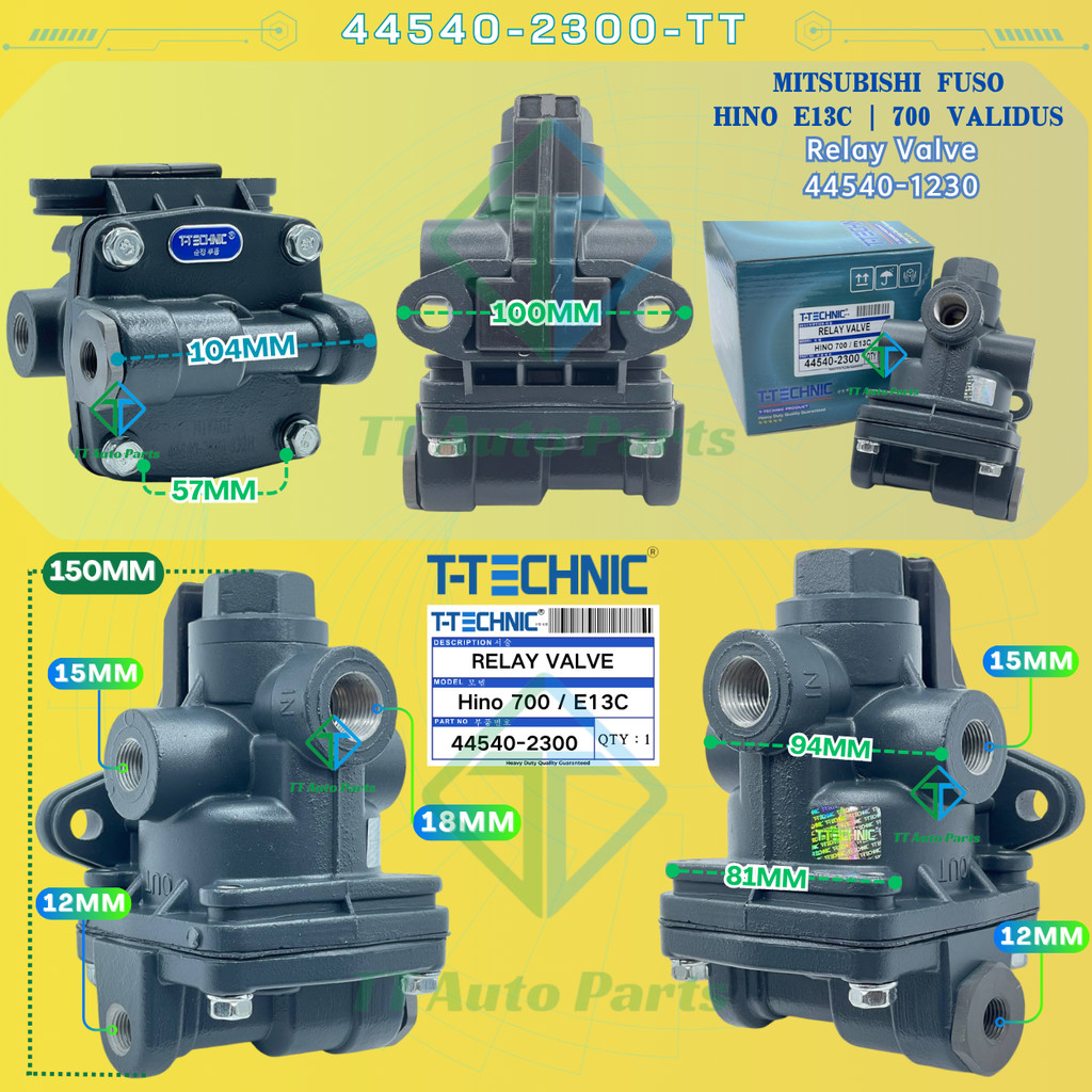 Relay Valve | Injap Geganti Mitsubishi Fuso Hino E13C 700 Validus T ...