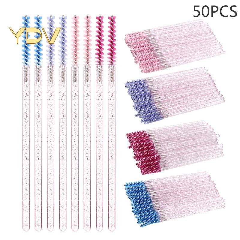 [YDV] 50Pcs Eyelash Extension Rainbow Crystal Eyebrow Brush Mascara ...
