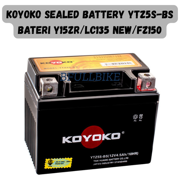 KOYOKO SEALED BATTERY YTZ5S-BS YTZ5S 12V4.5AH/10HR 100% ORIGINAL BATERI ...