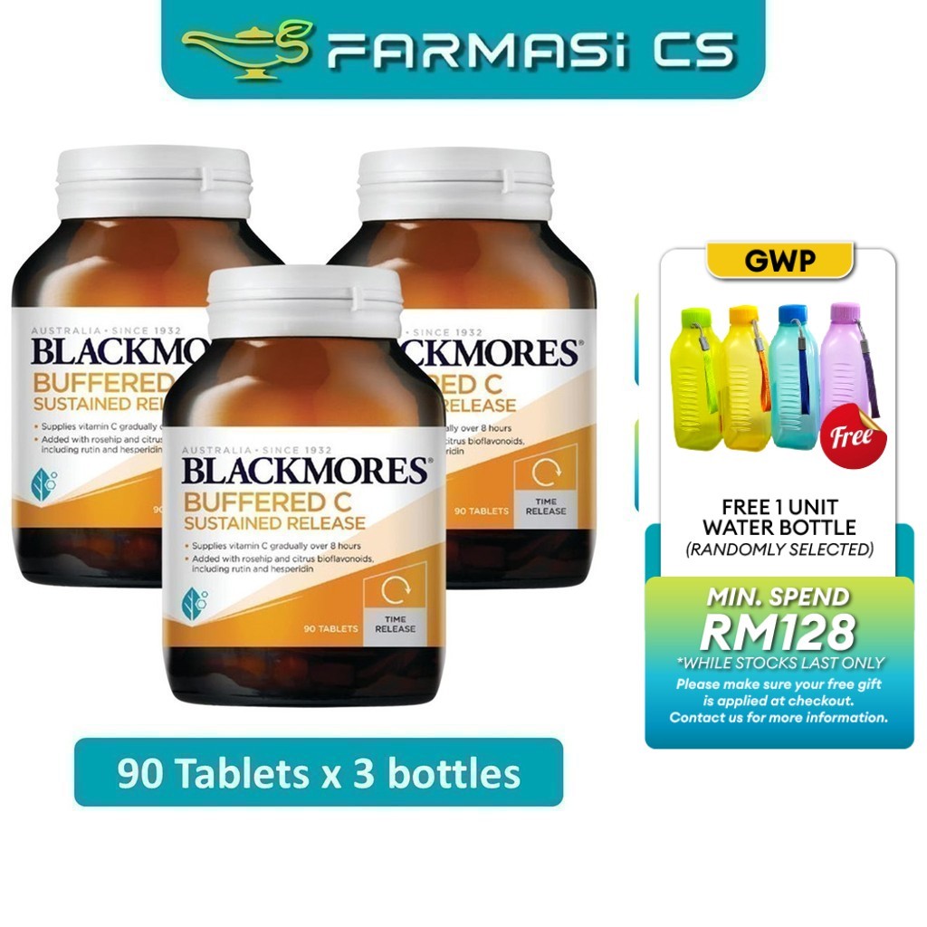 Blackmores Buffered C 90 Tablets x 3 Bottles (TRIPLE) EXP:01/2027 ...