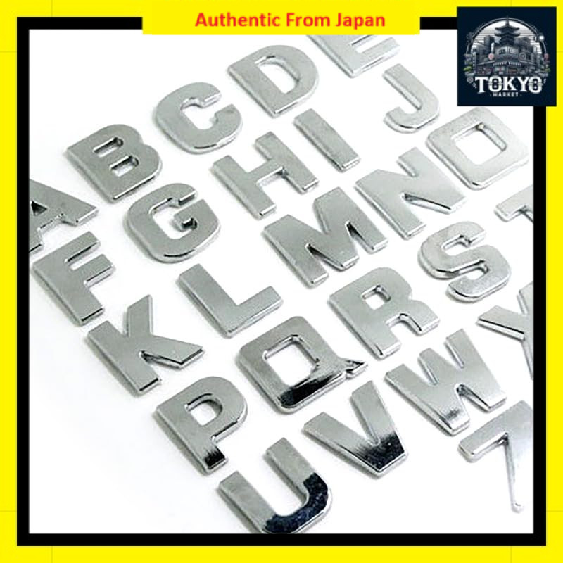 ABC Emblem Chrome Alphabet Characters and Numbers for Cars - Metal ...