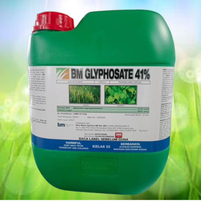 20L BM Glyphosate 41% / Racun Rumput / Lalang / BM / Kebun / Plantation ...