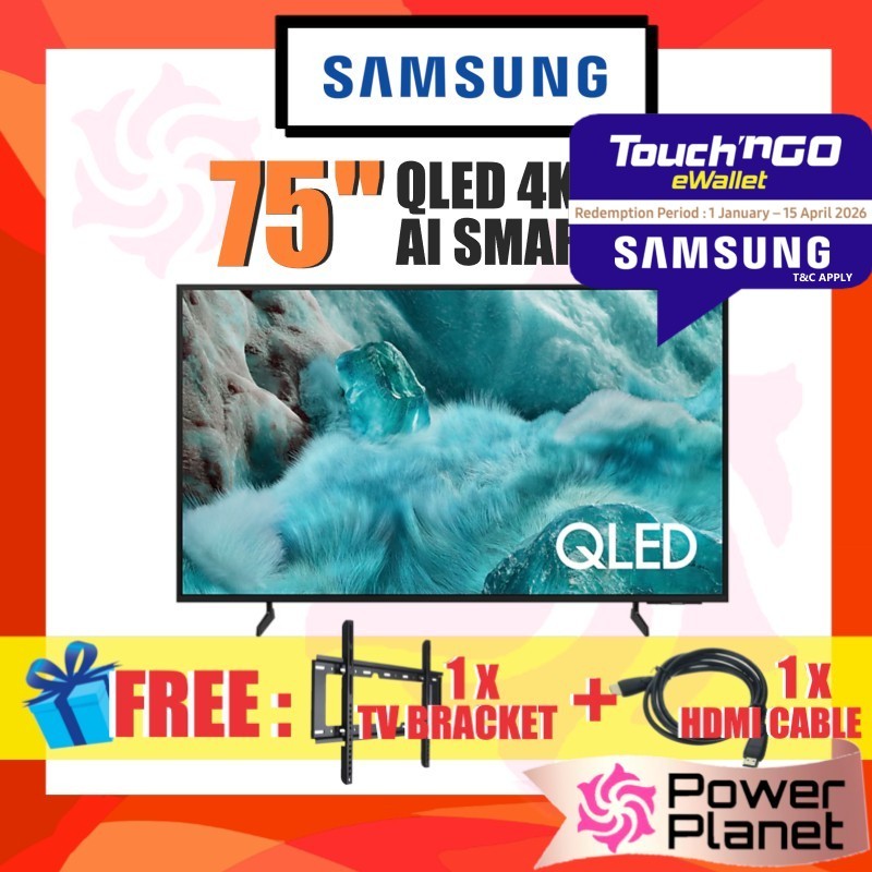 [TNG] [FREE TV BRACKET & HDMI CABLE] Samsung 75" QLED 4K ULTRA HD Q7F ...