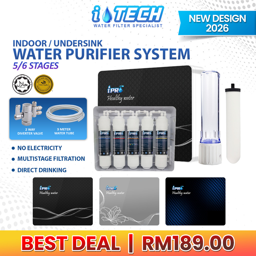 I-TECH Alkaline Water System 5 / 6 Stages Indoor Water Filter with CTC ...