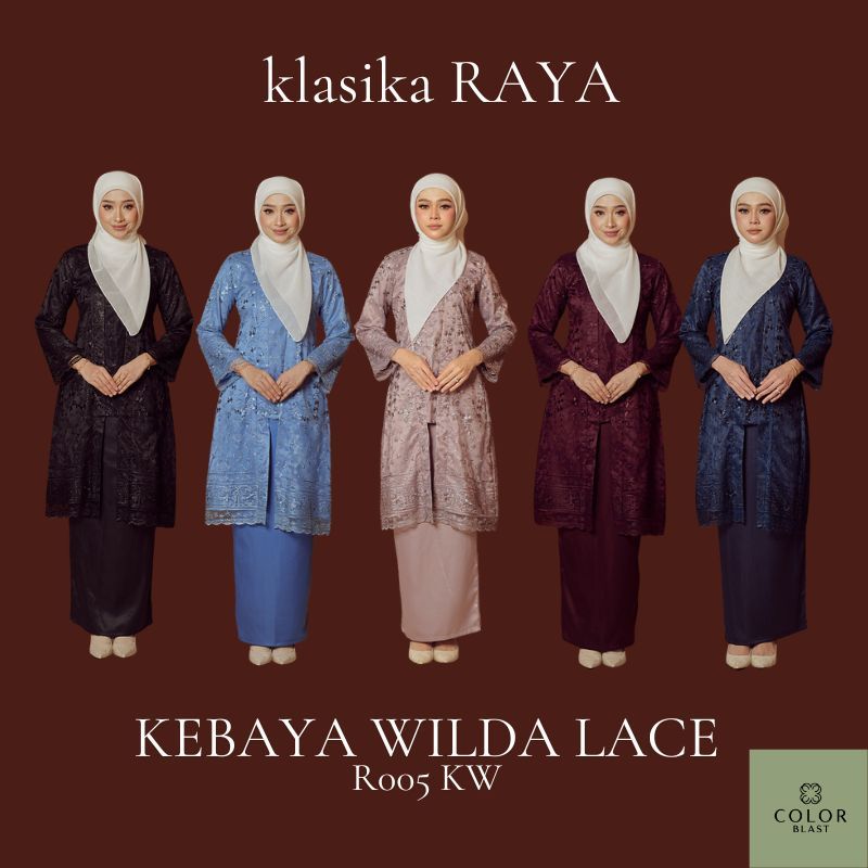 [AS-IS ITEM] Color Blast Kebaya Lace Wilda (Top Only) | Lace Satin ...