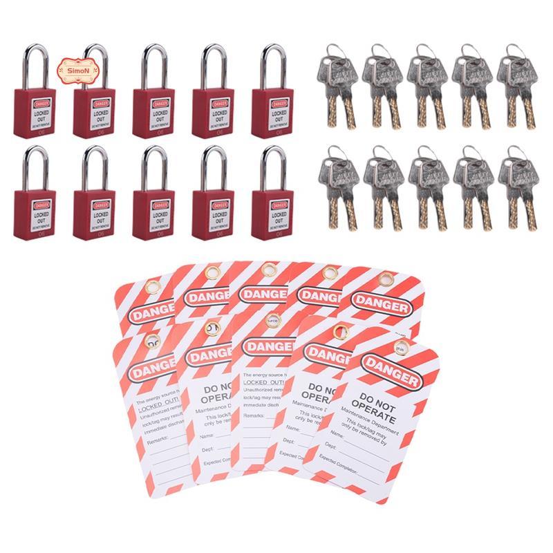 Lockout Tagout Lock Red Lockout Tagout Locks with 10 Lock Out Tag Out ...