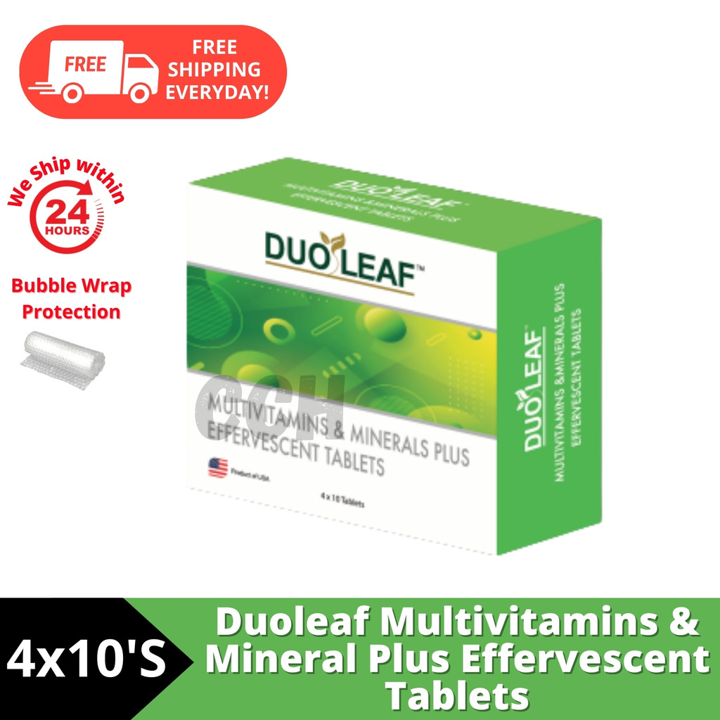 Duoleaf Multivitamins & Minerals Plus Effervescent Tablets (4 x 10 ...