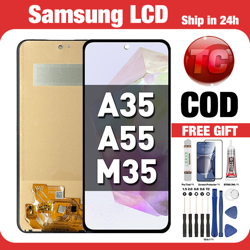 LCD SAMSUNG A35 5G/ A55 5G/ M35 5G Compatible For Original Glass Touch ...