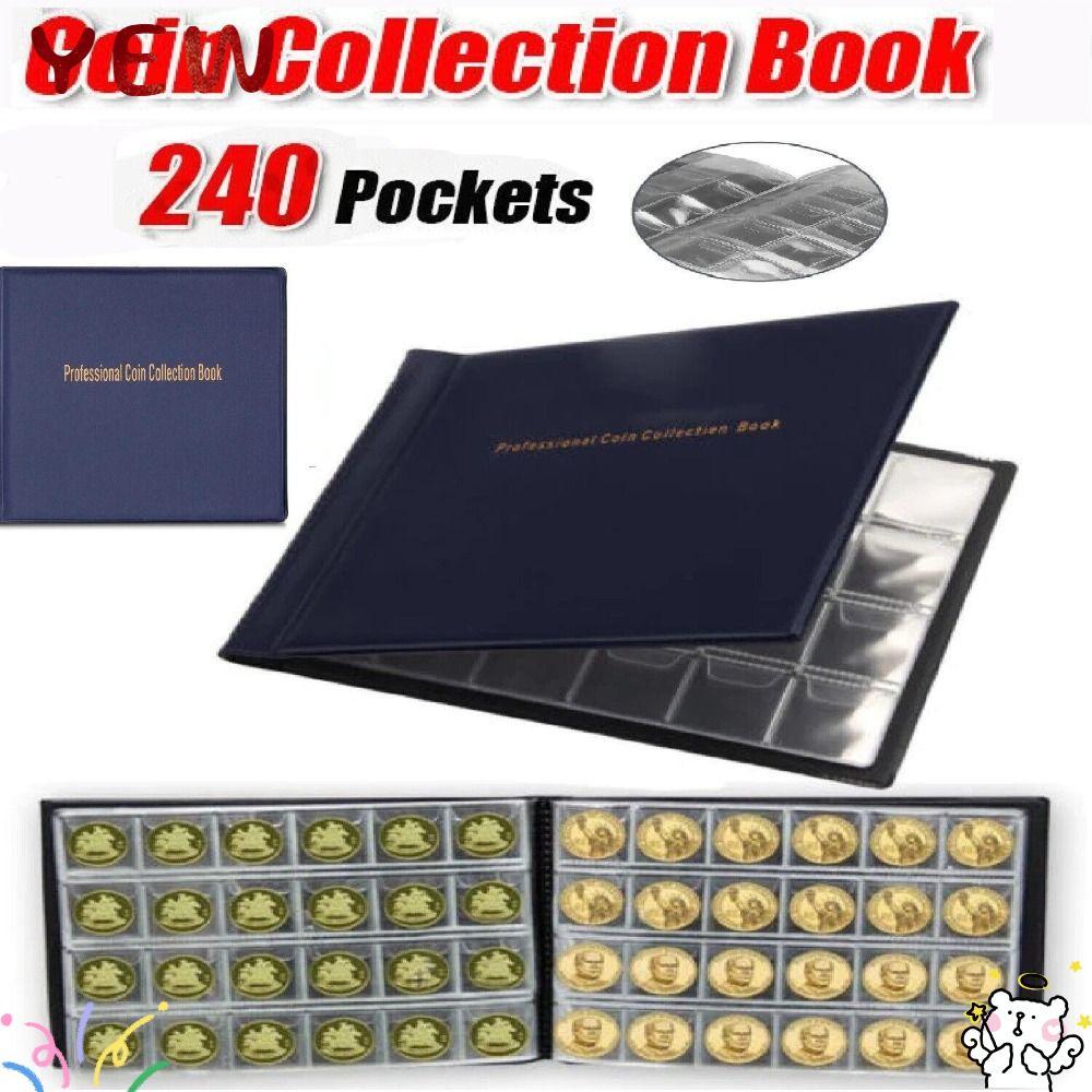 YYE Coin Collection Holder, PVC Penny Album Gifts Coin Collection ...