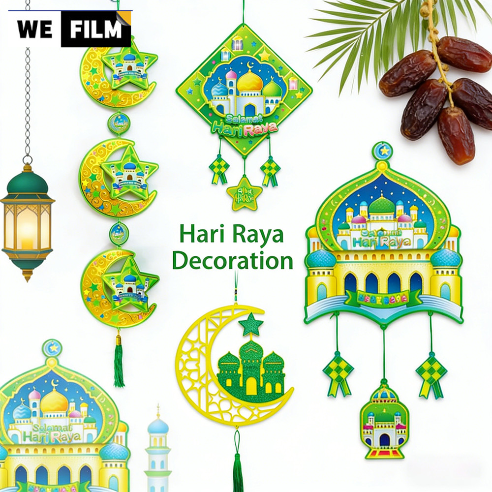 Hari Raya Hanging Decoration For Ceiling Wall Moon Star Theme Raya ...