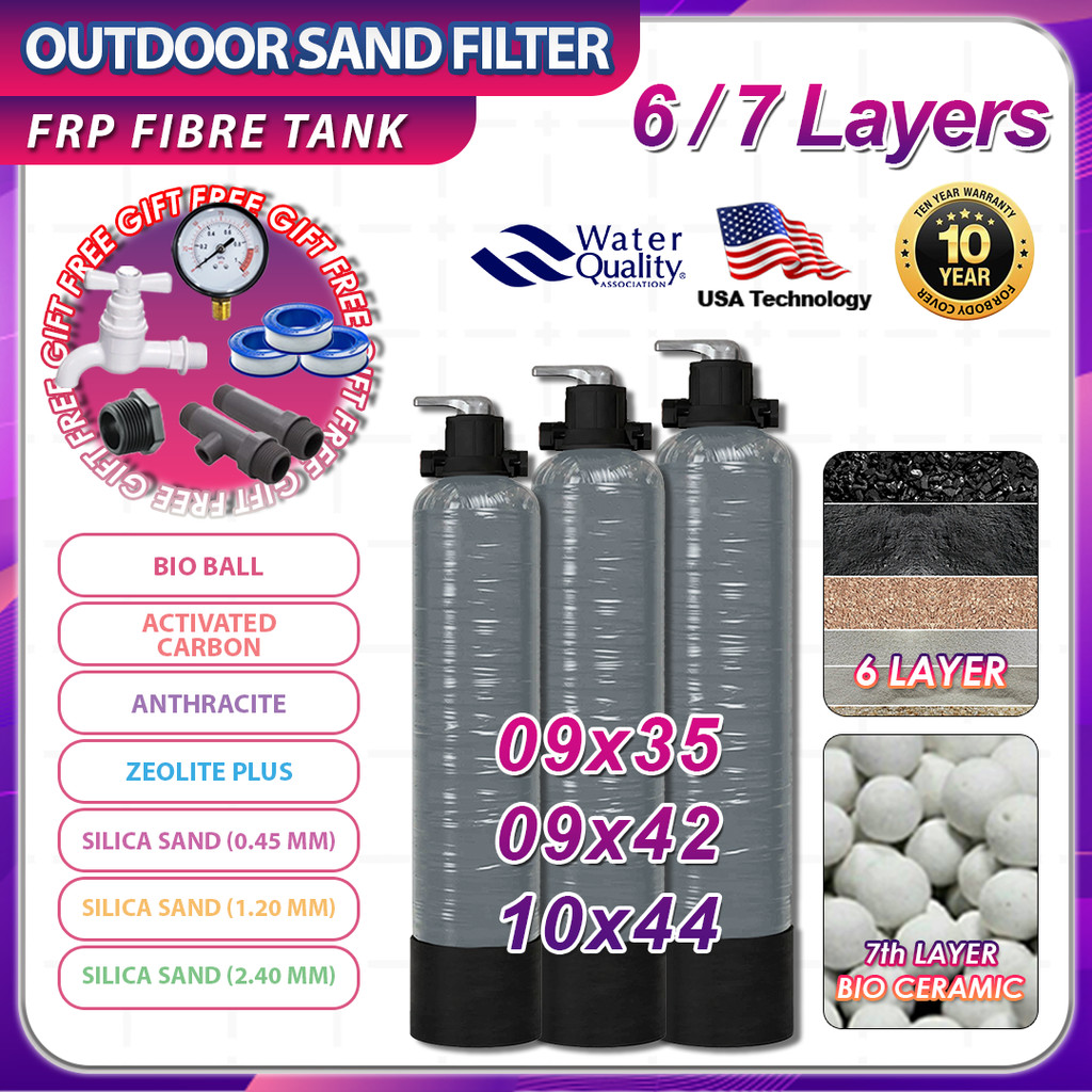 WATERMAN Outdoor Sand Water Filter 6 / 7 Layer With Activeted Carbon ...