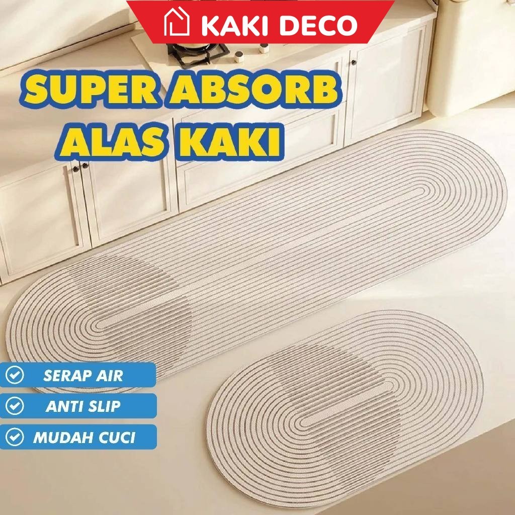 KakiDeco Super Absorbent Minimalist Japan alas kaki alas dapur floor ...