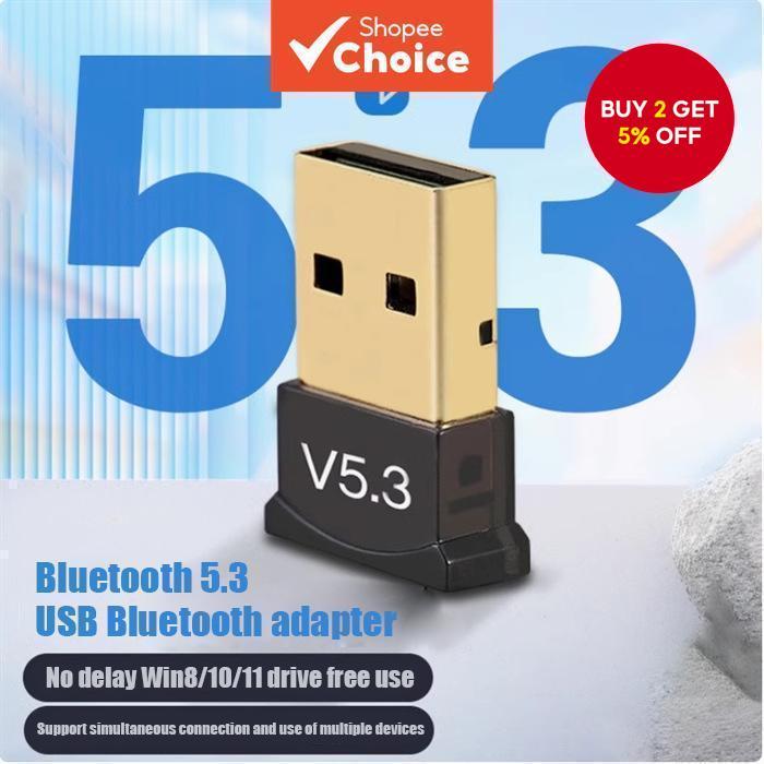 USB Bluetooth 5.3 adapter for laptop audio computer wireless ...