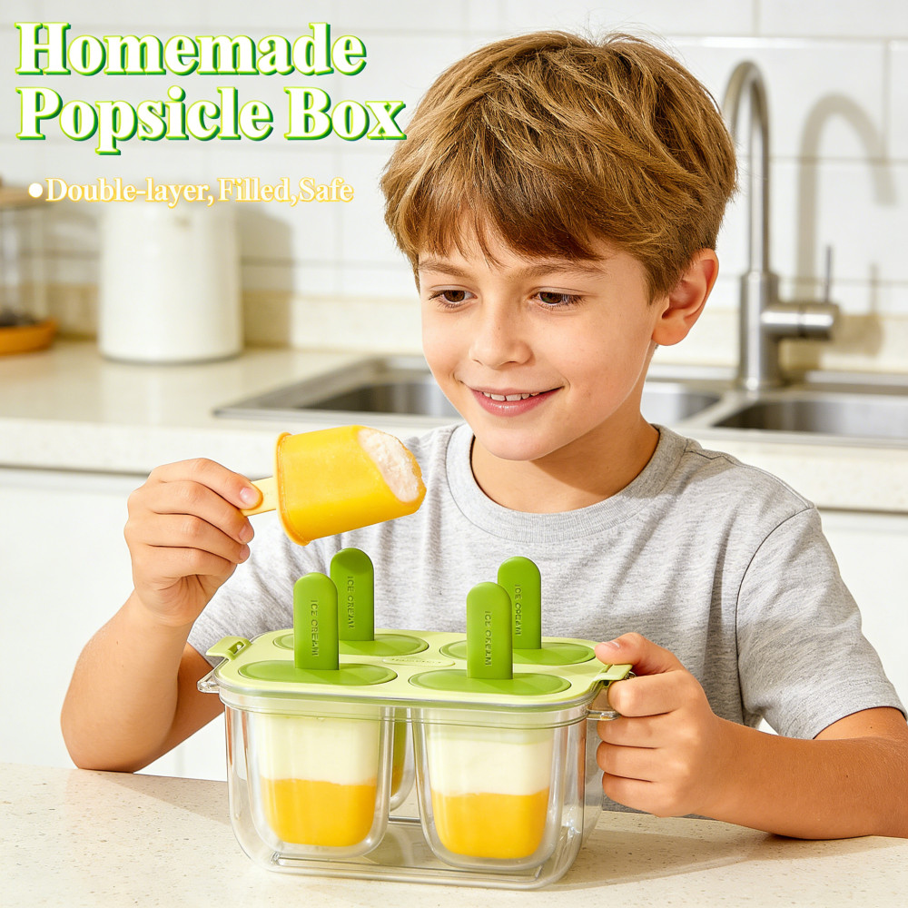 Homemade Box Popsicle Children's Ice Box-grade Mold Food Ice Filled ...