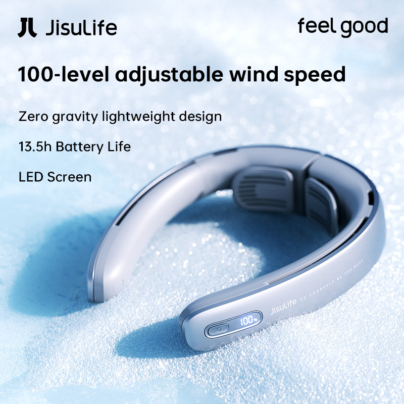 JisuLife Neck Fan Pro1 Portable Rechargeable Fan 5000mAh Battery 100 ...