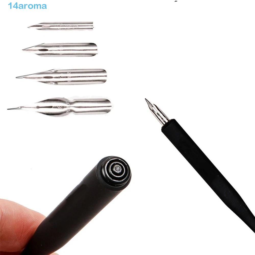 AROMA Manga Calligraphy Dip Pen+4 Nibs, Fountain Pens Lettering ...