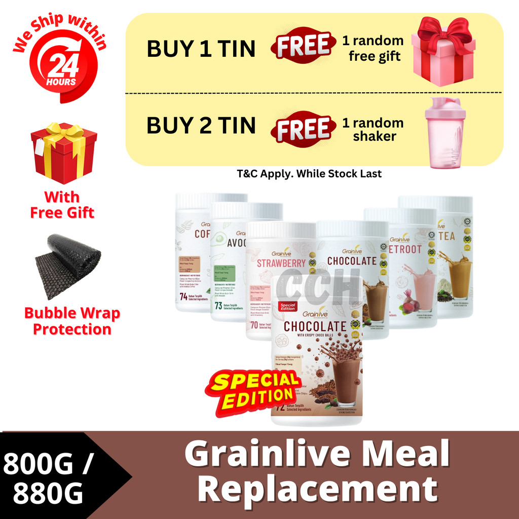 Grainlive Meal replacement Chocolate/Avocado/Beetroot/ Coffee/Milk Tea ...