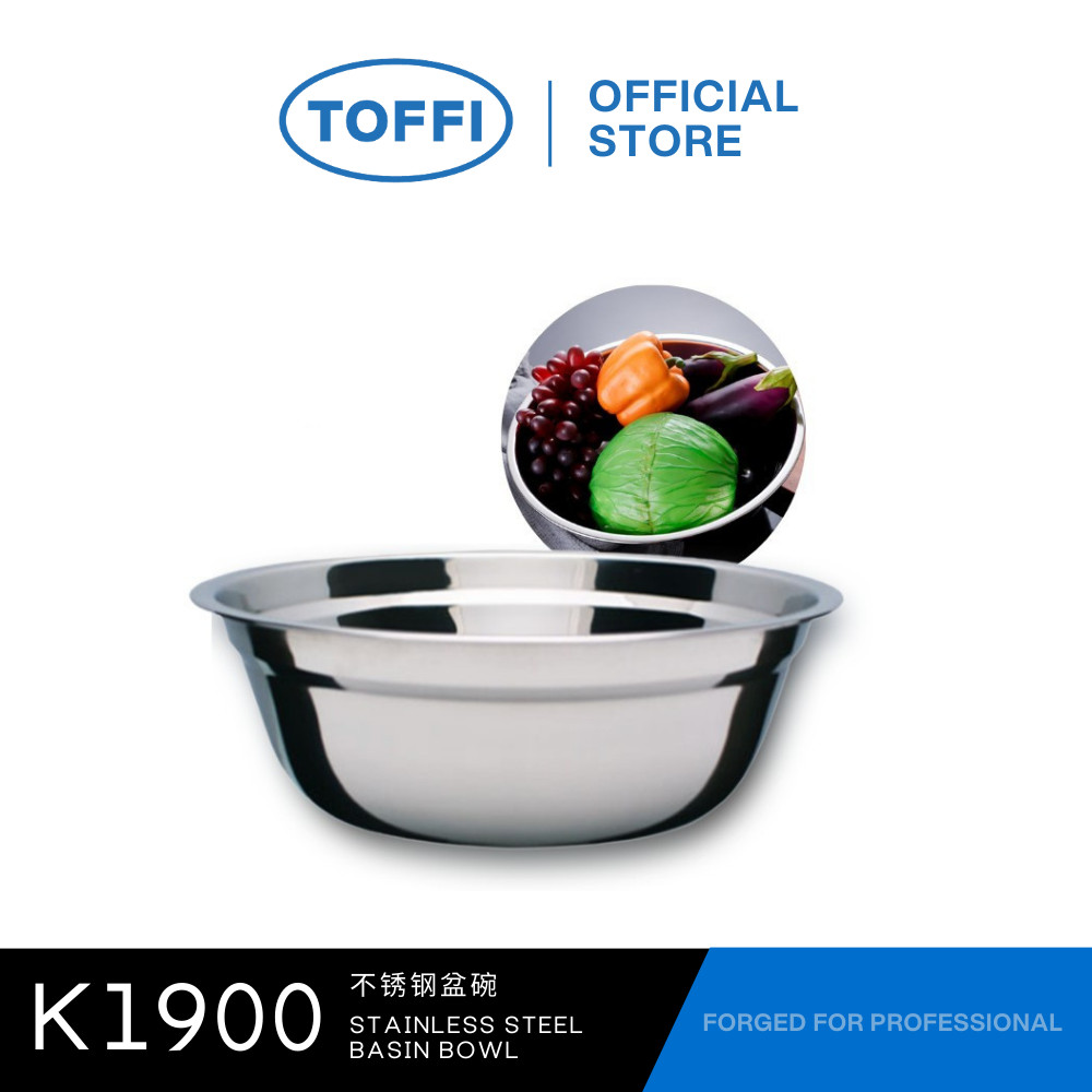 TOFFI K1900 Series Mangkuk Adunan Keluli Tahan Karat Stainless Steel ...