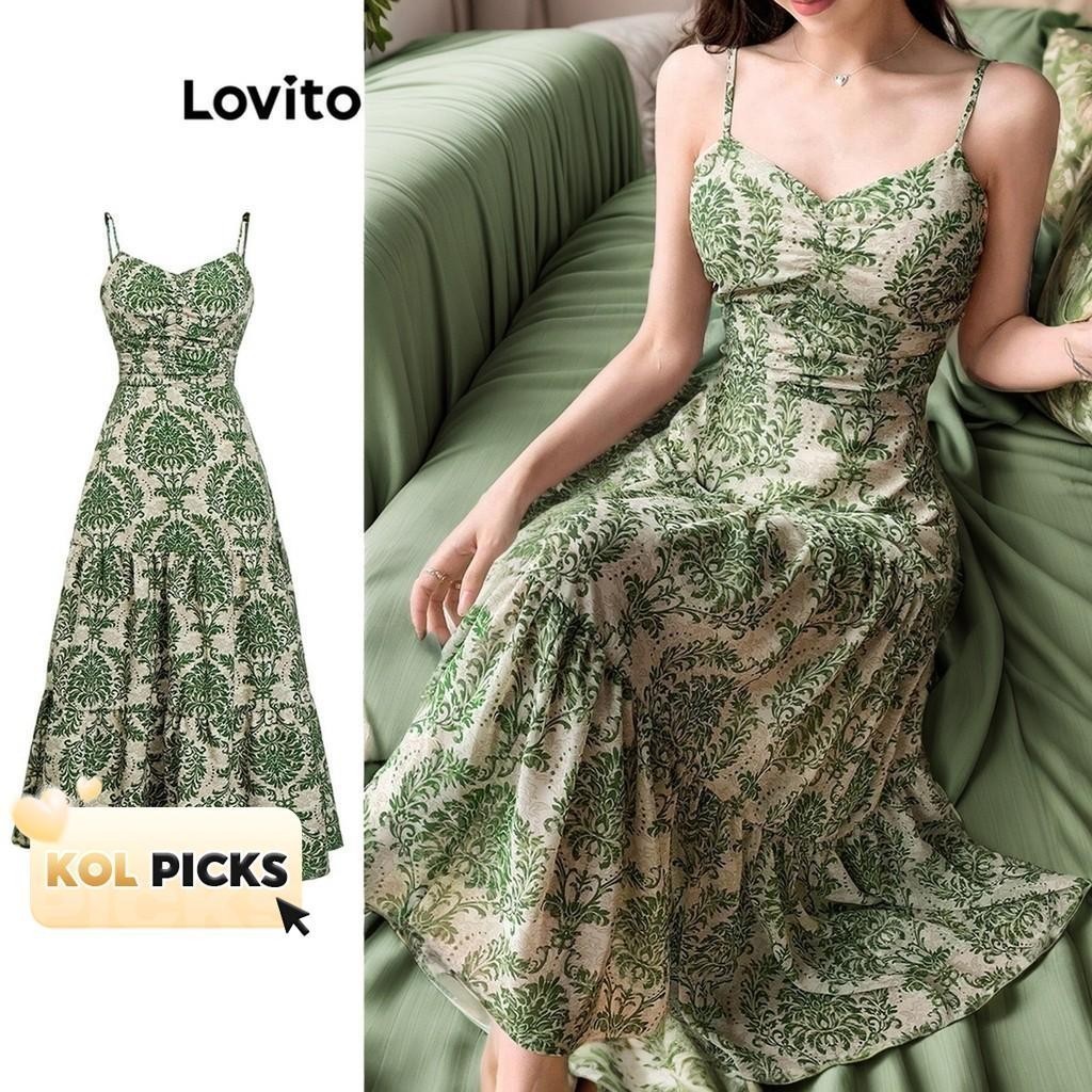 (KOL‘s pick) Lovito Boho Paisley Pattern Smocked Bow Back Summer Dress ...