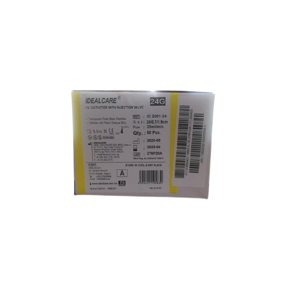 (EXP: 03/26) IV CATHETER WITH INJECTION PORT & WINGS STERILE ...