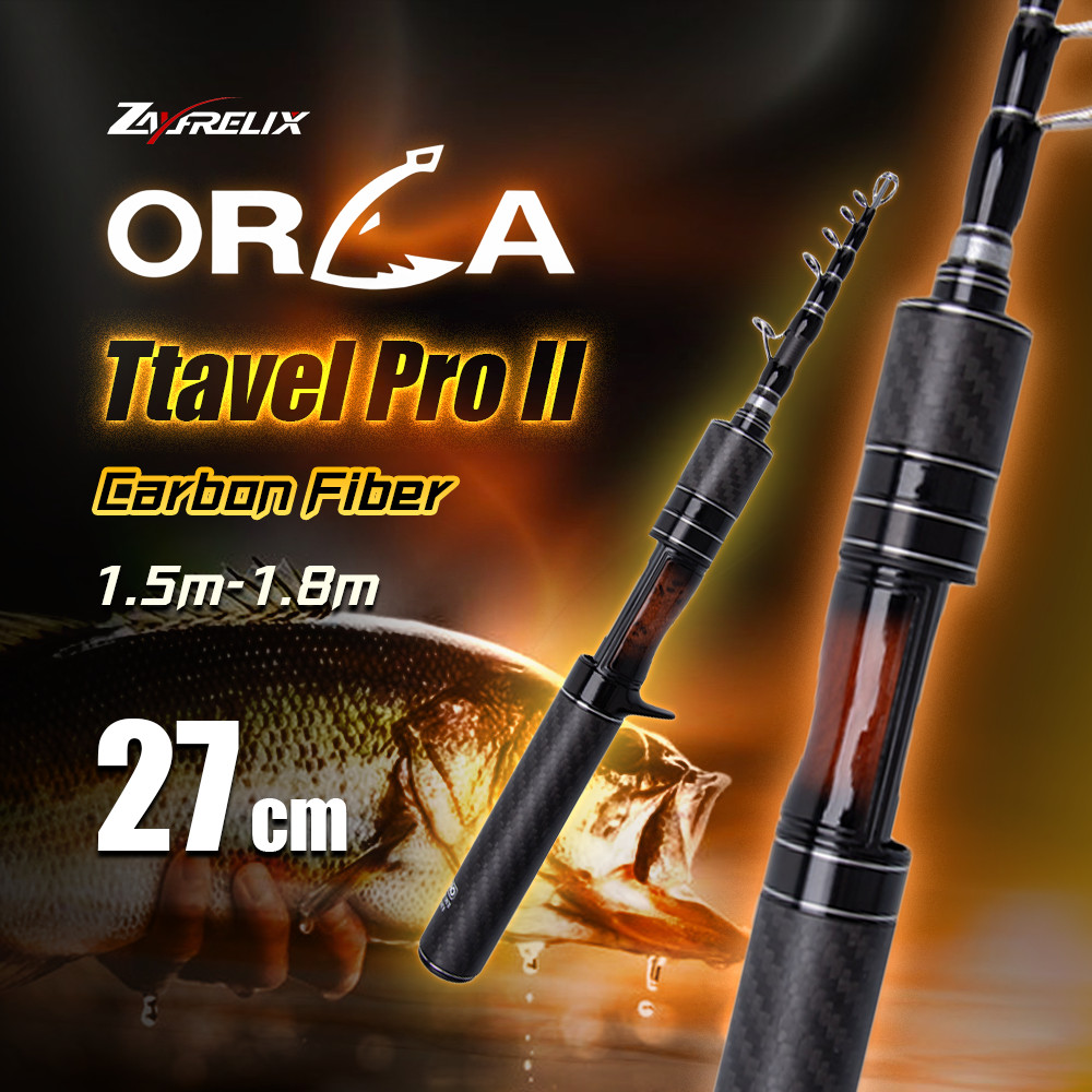 Orca Telescopic Pro2 Lure Rod Full Carbon Vibration Out 1.5m casting ...