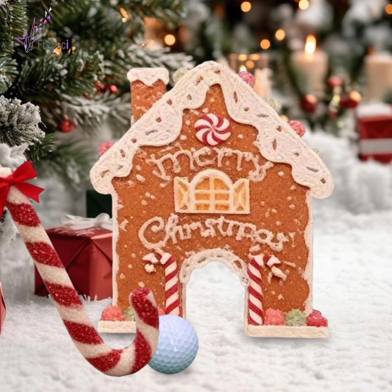[freneci] Christmas Game Gingerbread Golf Game Set with Candy Cane Club ...