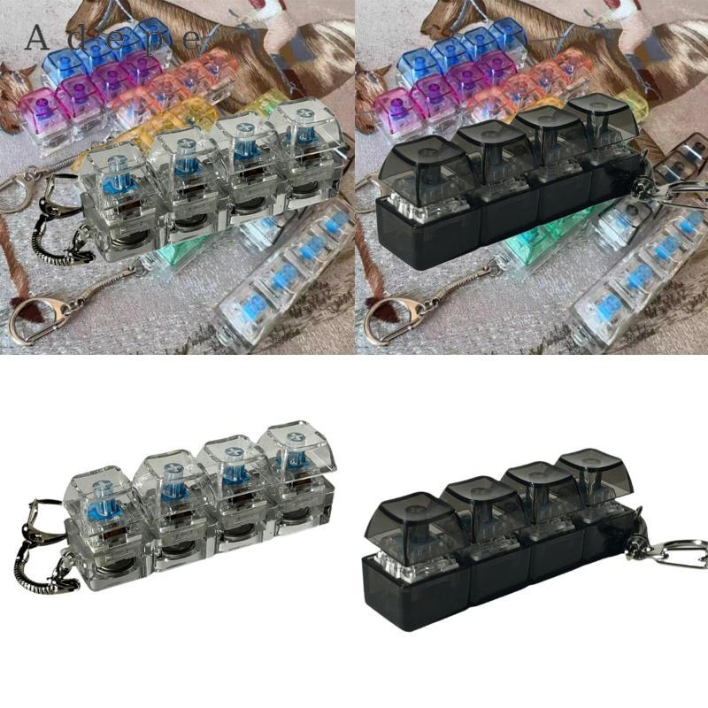 Adepe 4 Key Keyboard Fidget Clicker Toy Keychain Portable Sturdy ...