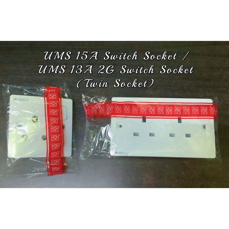 READY STOCK!!! UMS 15A Switch Socket / UMS 13A 2G Switch Socket (Twin ...