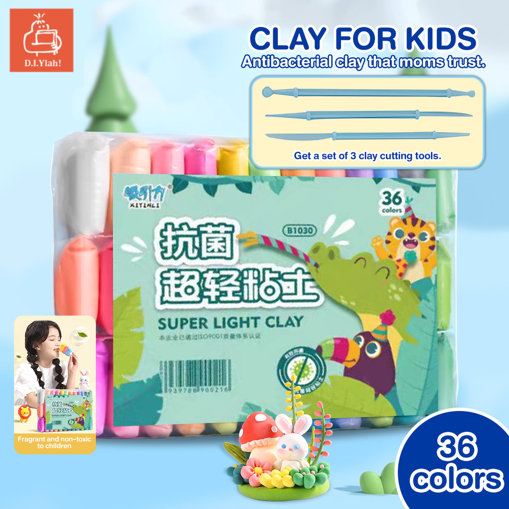 24/36 Colors Antimicrobial Super Light Clay Clay Set Super Light Clay ...