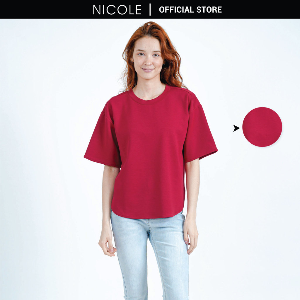 NICOLE Round Neck Drop Shoulder Loose Fit Knitted Blouse (NB6-2512-0083 ...