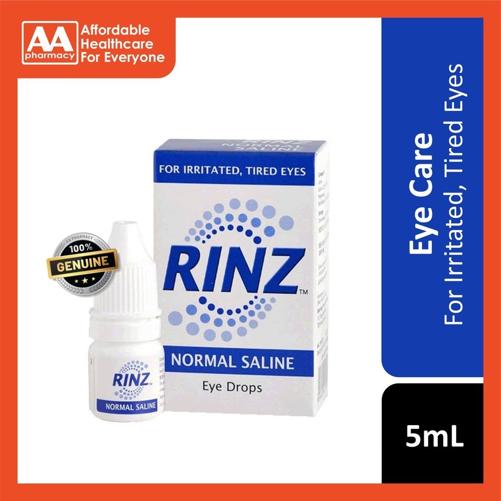 Rinz Normal Saline Eye Drops 5mL | Shopee Malaysia