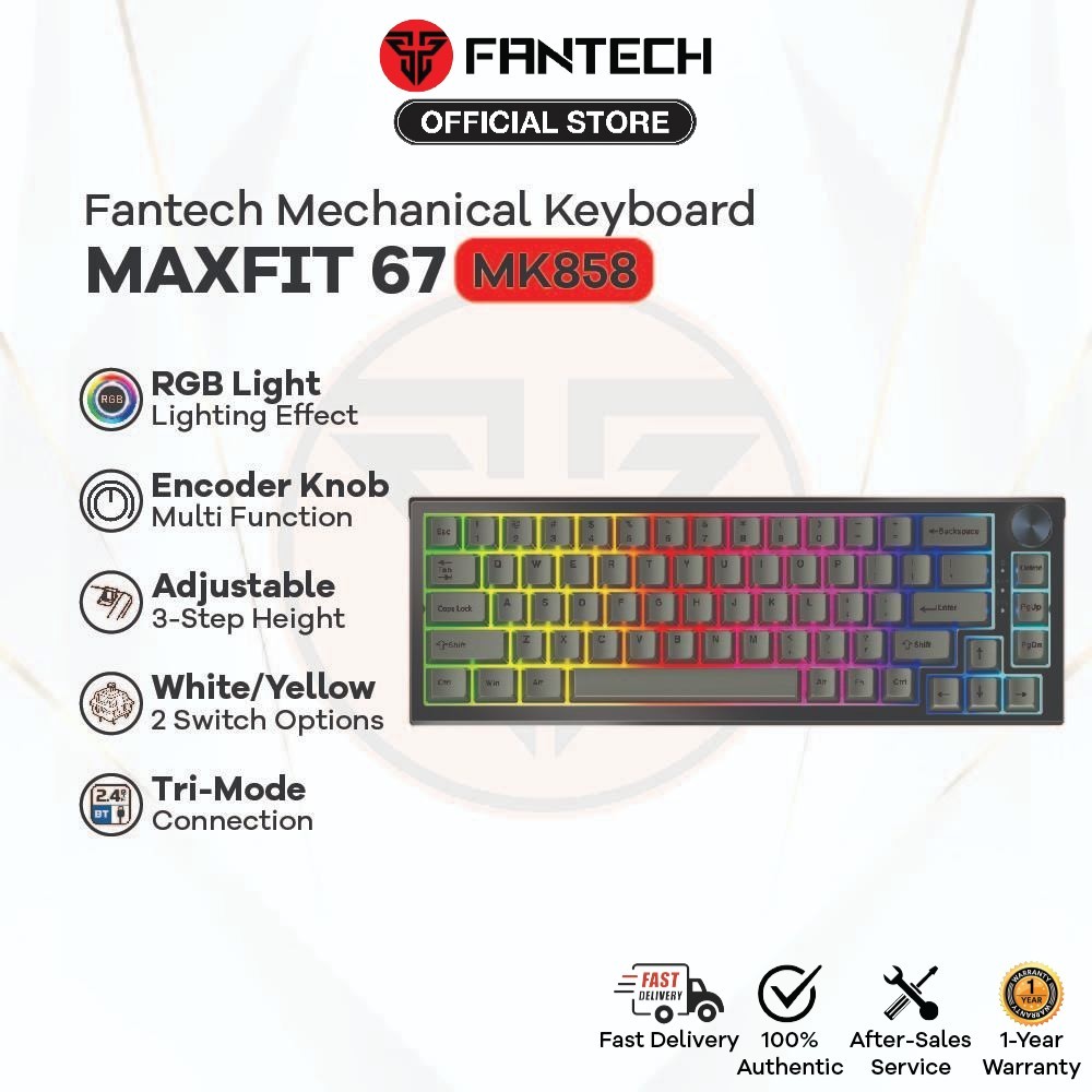 Fantech Maxfit 67 MK858 Modular Wireless Mechanical Keyboard | 65% Form ...