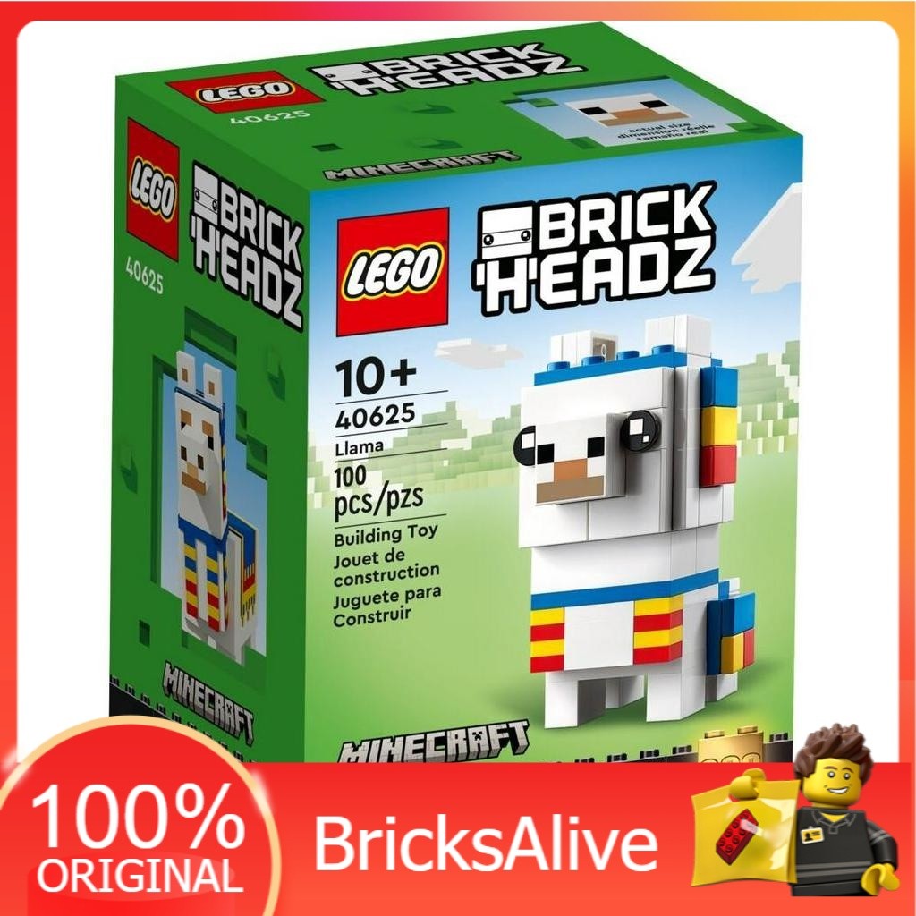 [BricksAlive] Brickheadz Minecraft Llama (40625) | Shopee Malaysia
