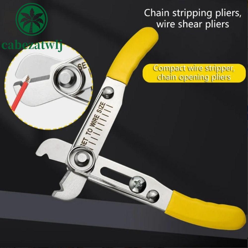 CABEZATWLJ Wire Stripper, Wire Cutting Sharpened Stainless Steel Jaw ...