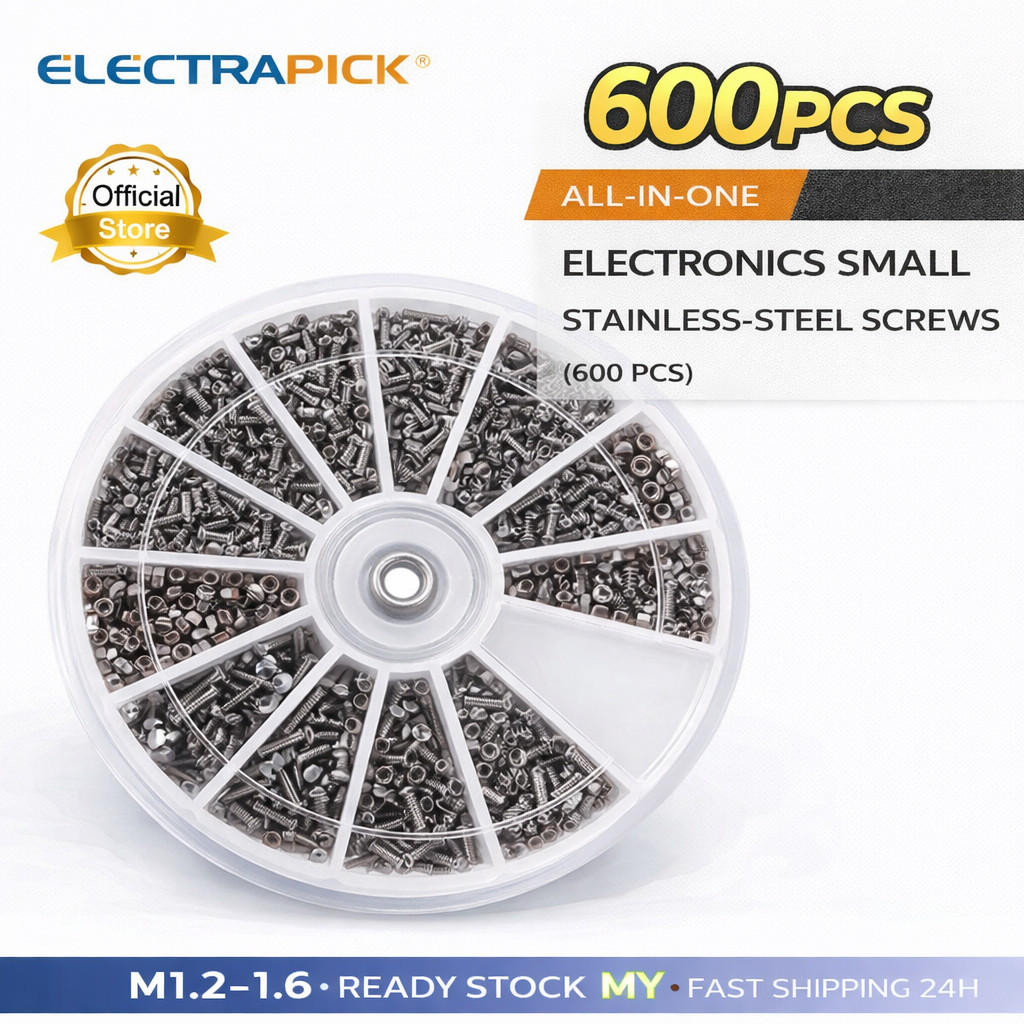 Electrapick Small Stainless Steel Screw Assortment – 600PCS ...
