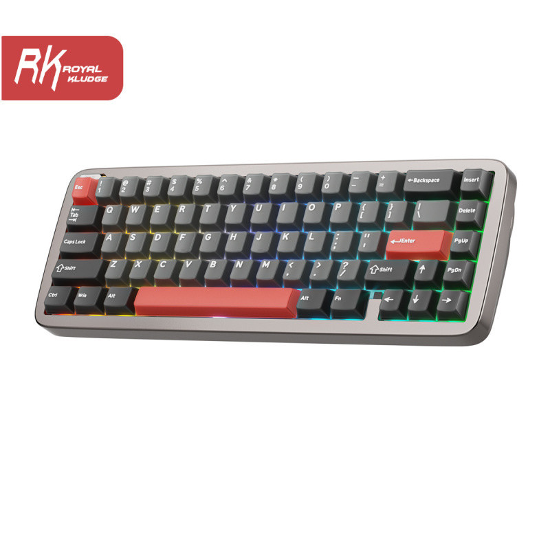 RK Royal Kludge RK Ultra65 All-aluminum Keyboard With Cream Switch ...
