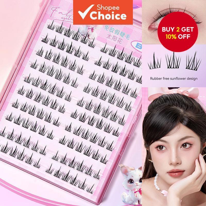 BQI Large Capacity Glue-Free False Eyelashes C-Curl Flame Trilogy ...