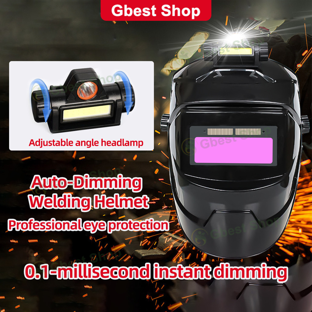 Gbest topeng weld Kimpalan Auto Gelap Kuasa Solar Auto Darken Welding ...