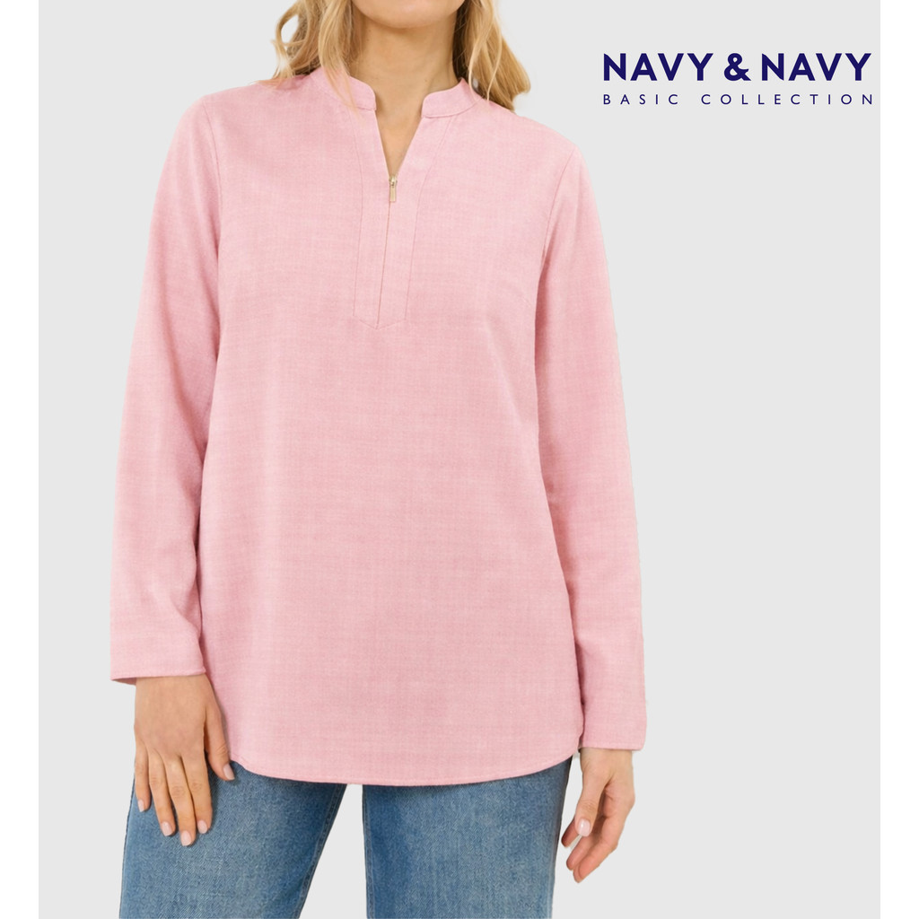 FOS x NAVY & NAVY WOMEN'S | SMART CASUAL LONG SLEEVE BLOUSE WITH FRONT ...