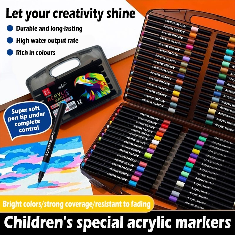 Acrylic Paint Markers Pen Waterproof Permanent For Rock Glass Wood ...
