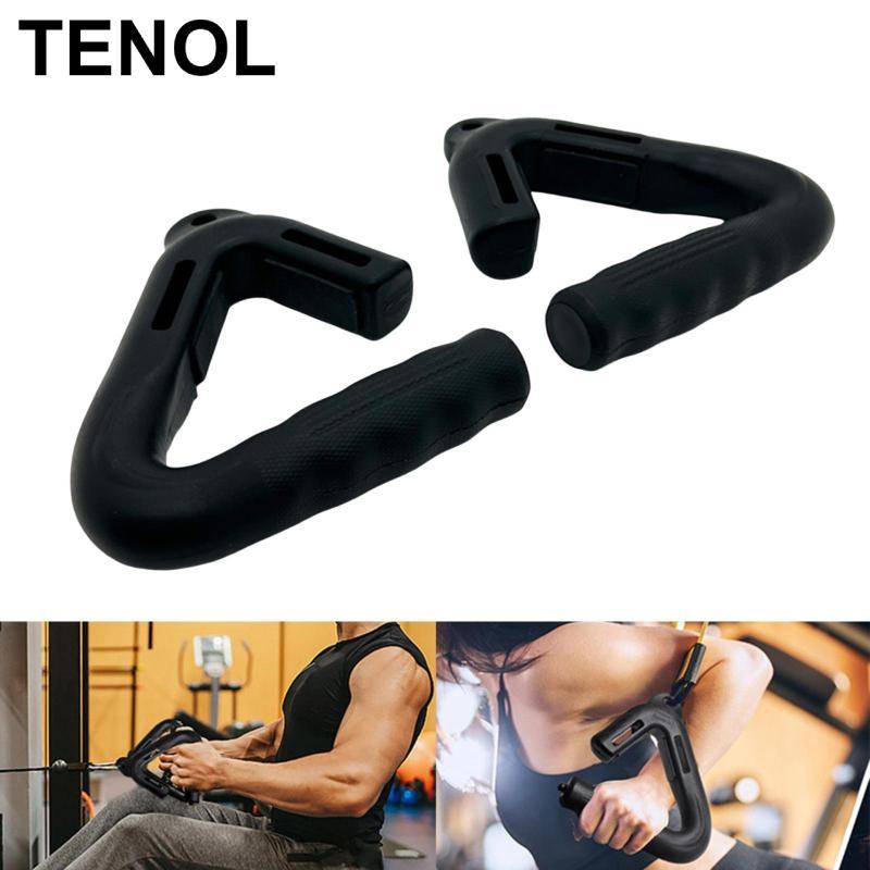 TENOL 2Pcs Weightlifting Hand Grips Angled Pull up Bar Handles for Pull ...