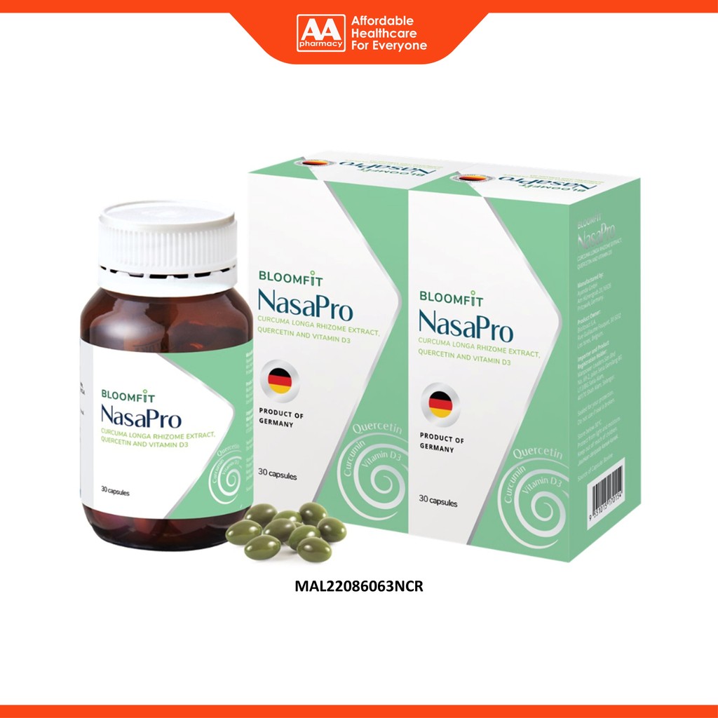 Bloomfit NasaPro (Curcuma Longa Rhizome Extract, Quercetin and Vitamin ...