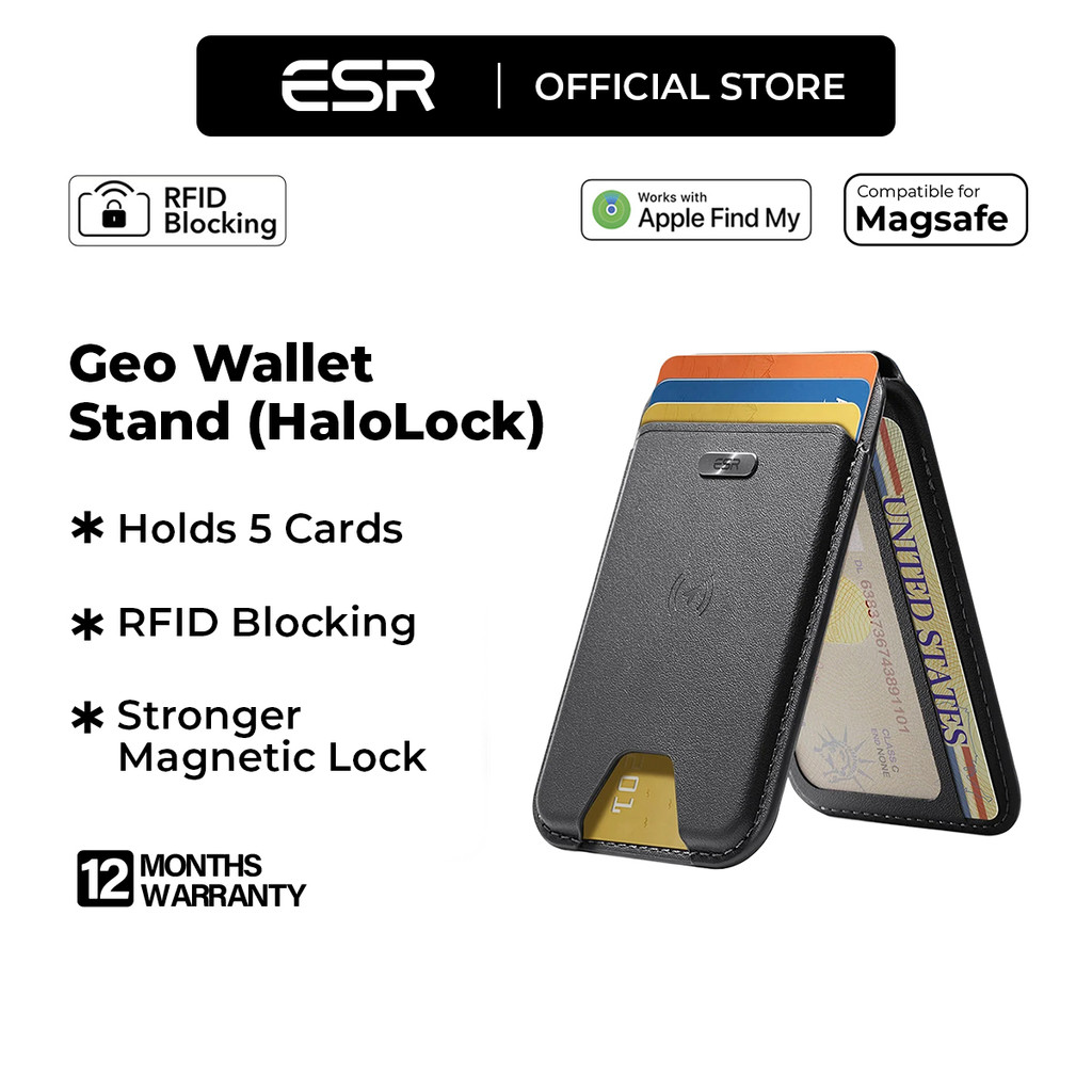 ESR Geo Magnetic Wallet Stand with Apple Find My and RFID Blocking ...