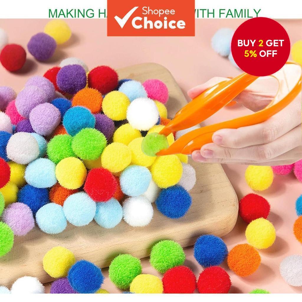 1 Inch 100/200/500 Pom poms Soft and Fluffy Craft Pom Pom Balls ...