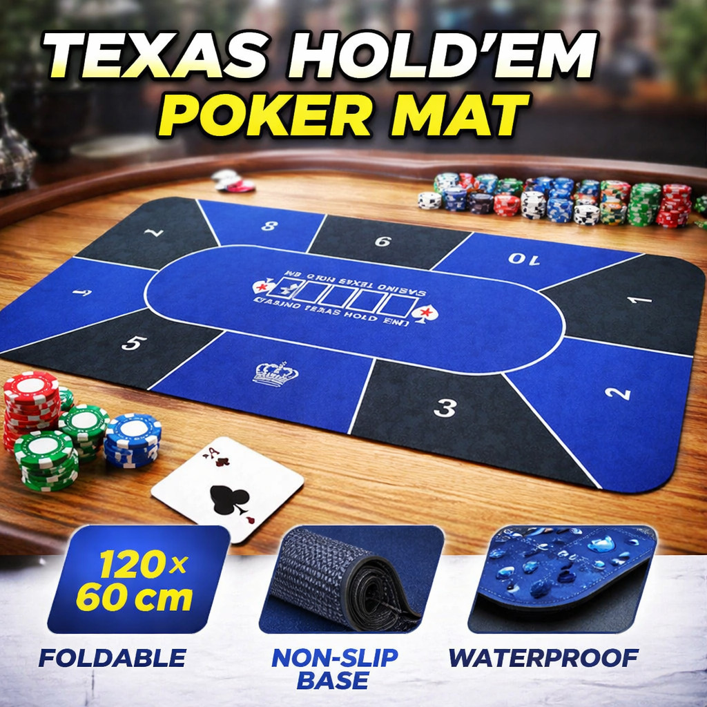 Texas Poker Mat Rubber Mat 德州扑克桌垫橡胶桌布 | Shopee Malaysia